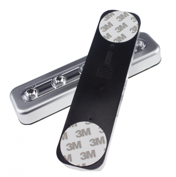 Silver LED Strip Push Light – Pack of 4 | Armeton Electrics